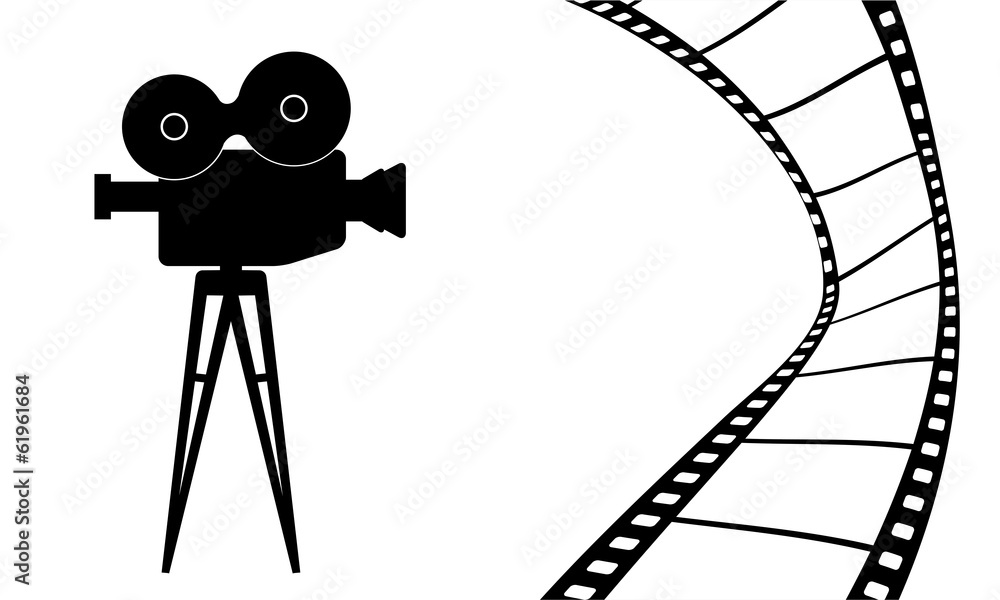 Cinema camera and movie vector illustration Stock Illustration | Adobe ...