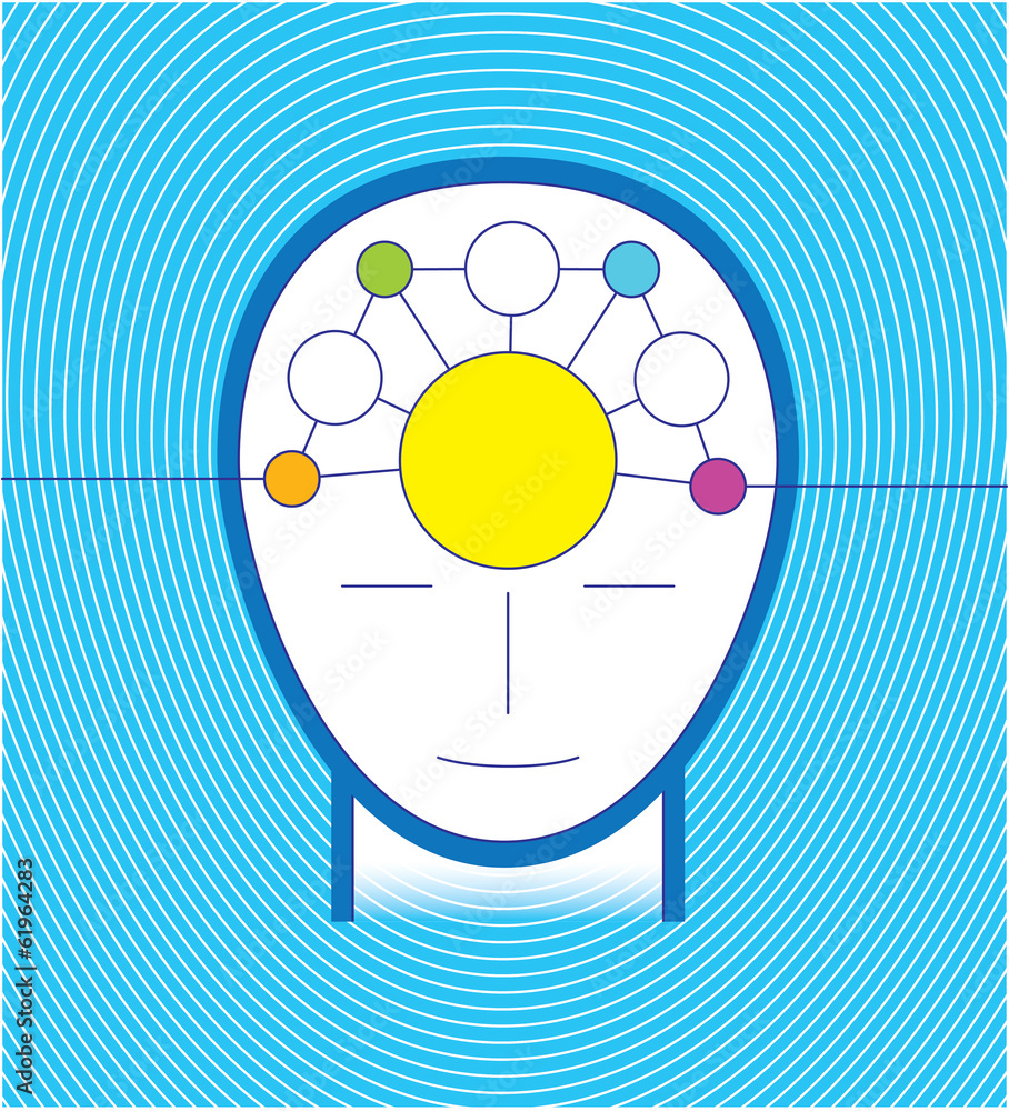 infographic blue head concept Stock Vector | Adobe Stock