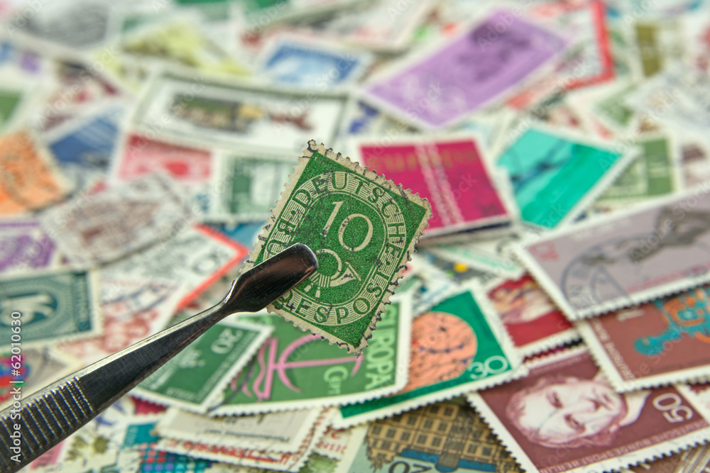 Briefmarkensammlung Stock-Foto | Adobe Stock