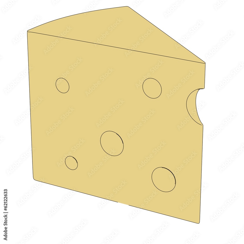 cartoon image of 2d cheese Stock Photo | Adobe Stock