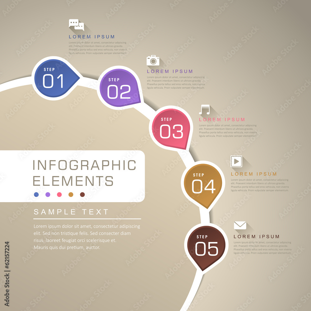 abstract flow chart infographics Stock Vector | Adobe Stock