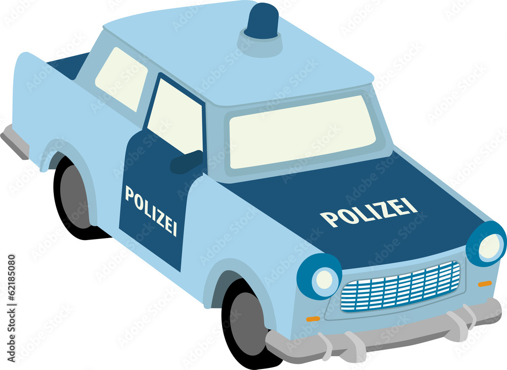Vector illustration of east german police car Stock Vector | Adobe Stock