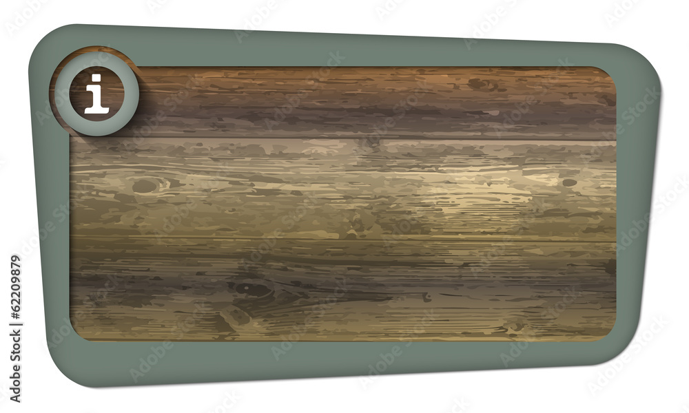box for insertion text with wood texture and info sign Stock Vector ...