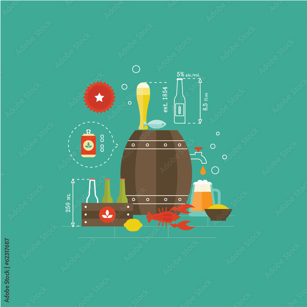 Beer icons set Stock Vector | Adobe Stock