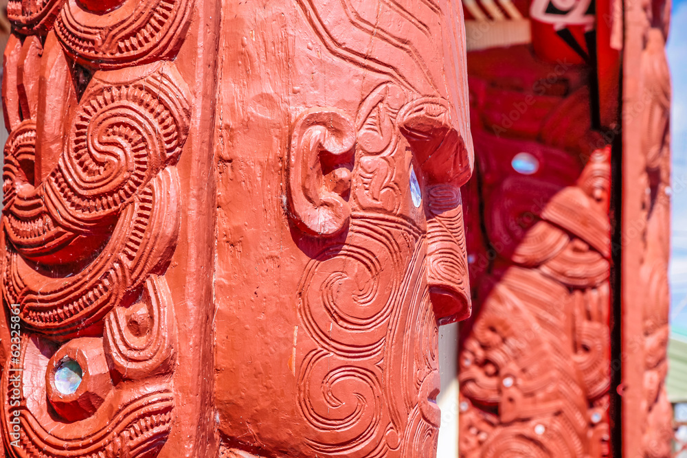 Maori Statue in Rotorua Stock Photo | Adobe Stock