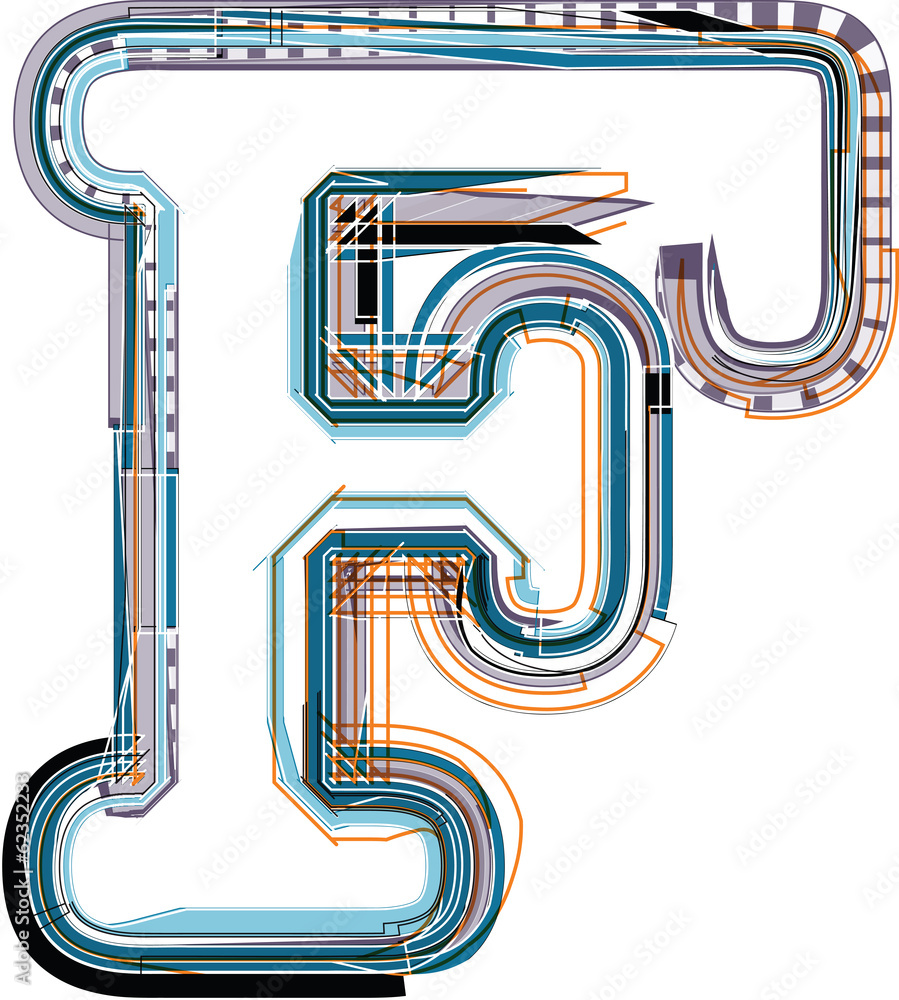 Font illustration LETTER F Stock Vector | Adobe Stock