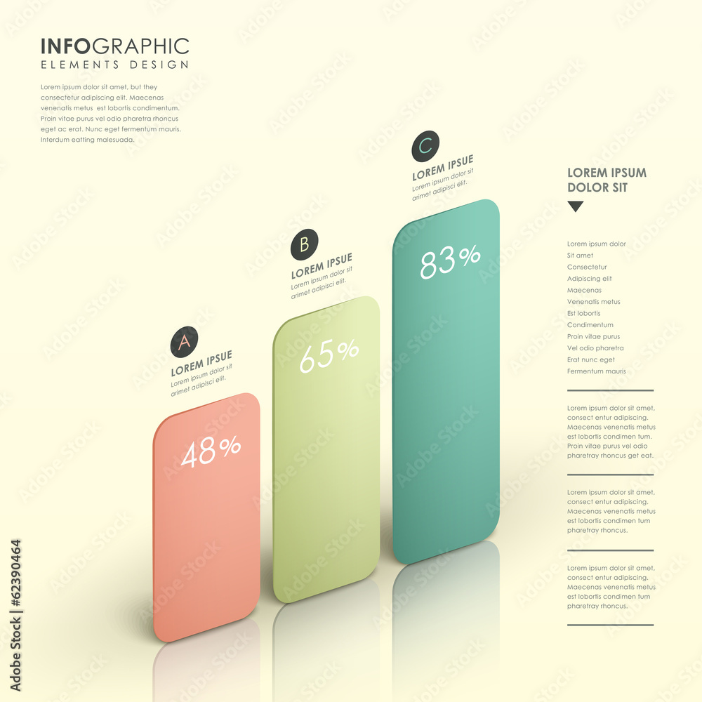 abstract bar chart infographics Stock Vector | Adobe Stock