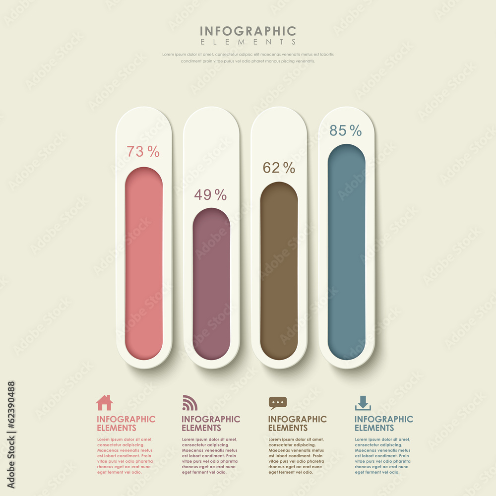 abstract bar chart infographics Stock Vector | Adobe Stock