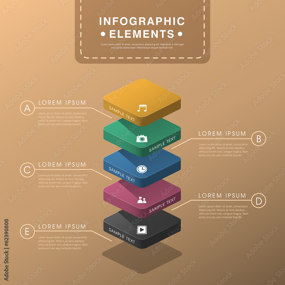 abstract layer chart infographics Stock Vector | Adobe Stock