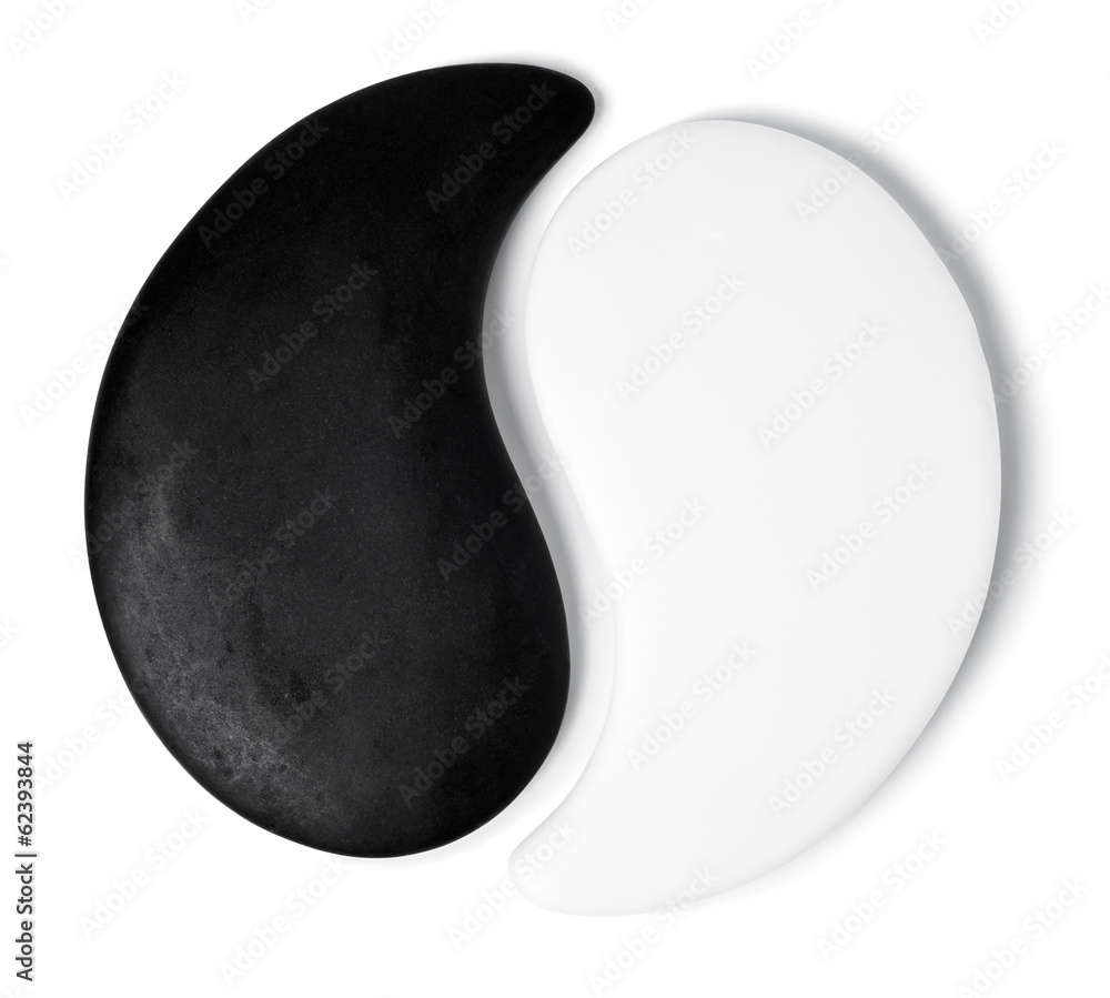 Yin-Yang symbol of stone texture, the sign of the two elements i Stock ...