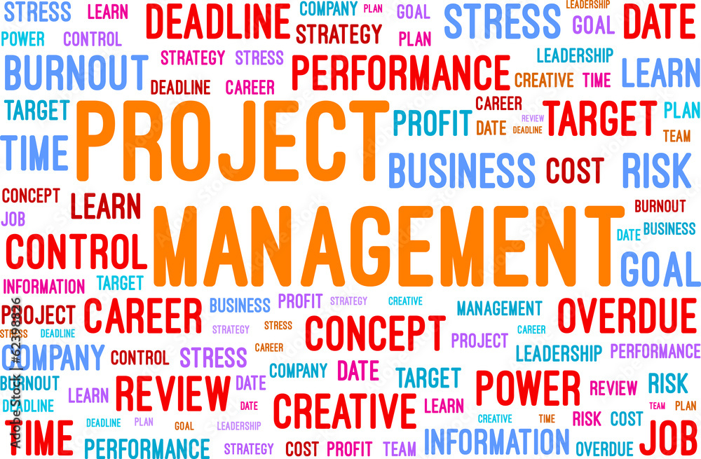 Project Management Word Cloud Vector Illustration Stock Vector | Adobe ...