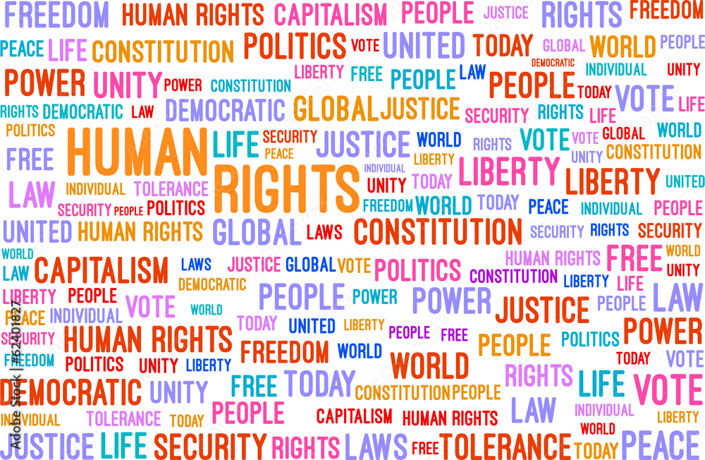 Human Rights Word Cloud Concept Vector Illustration Stock Vector ...
