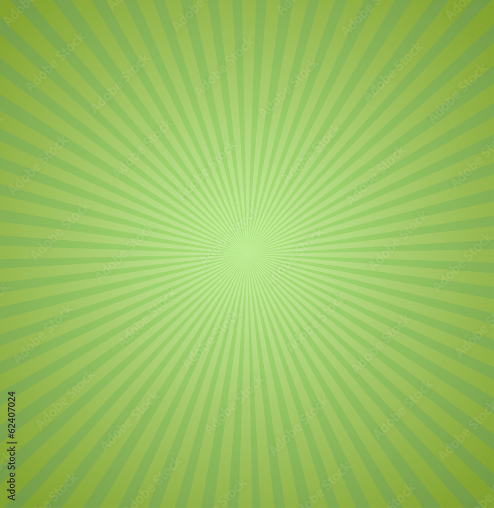 Green rays background. Burst Vector illustration Stock Vector | Adobe Stock
