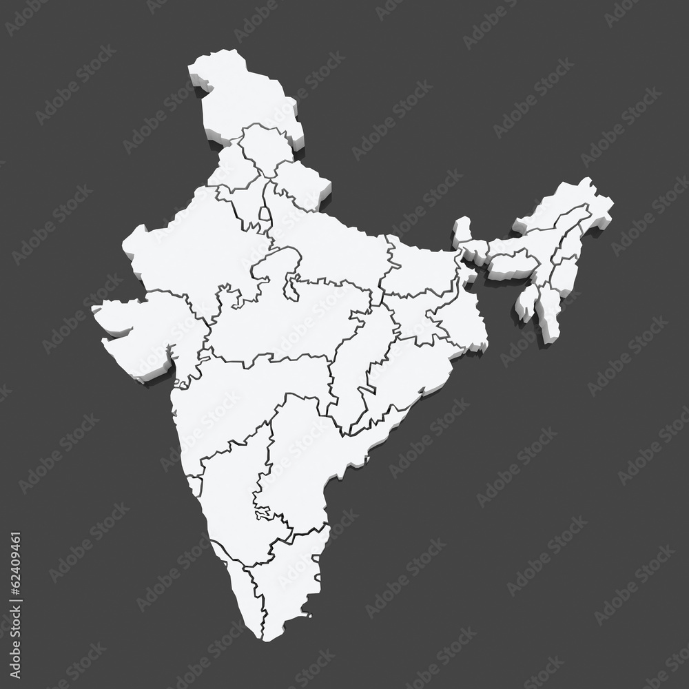 Map of India. Stock Illustration | Adobe Stock