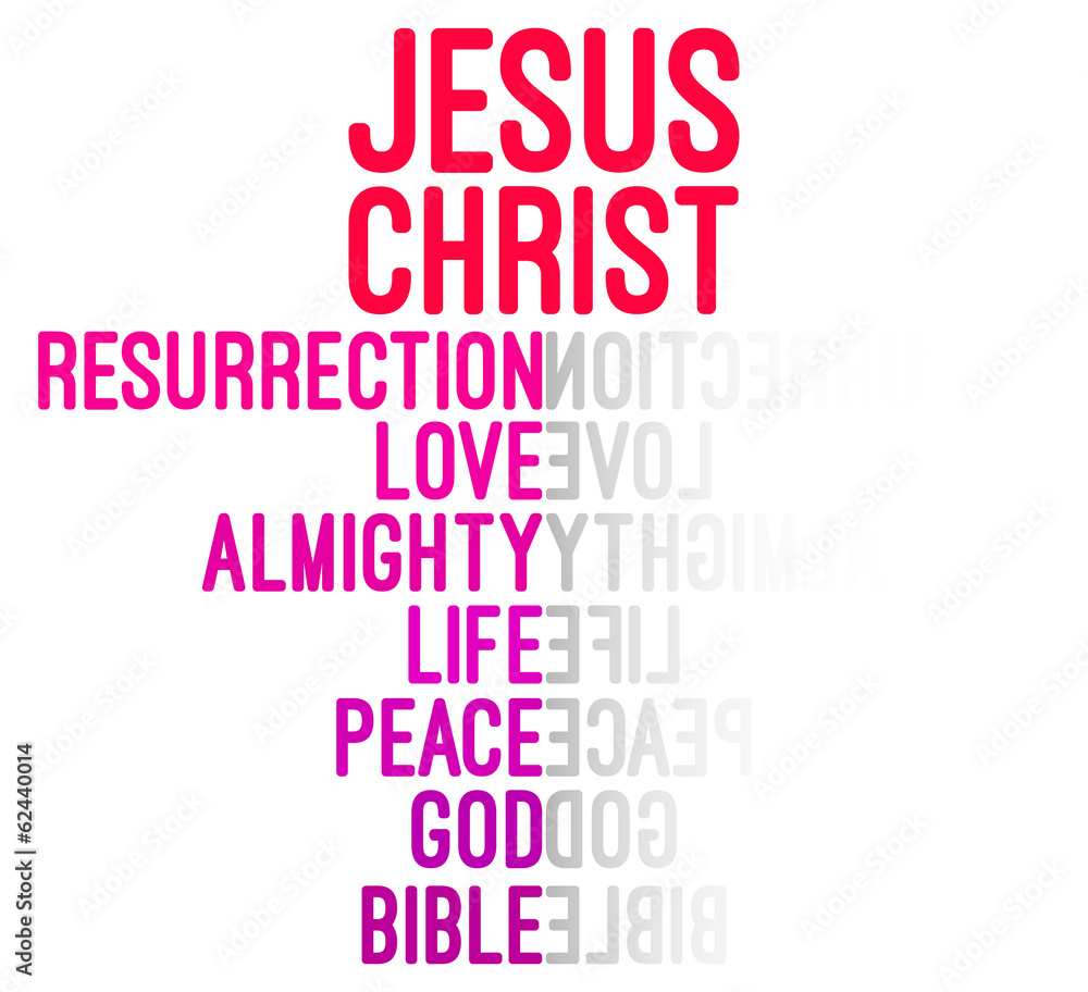 Jesus Christ Word Cloud Concept Vector Illustration Stock Vector ...