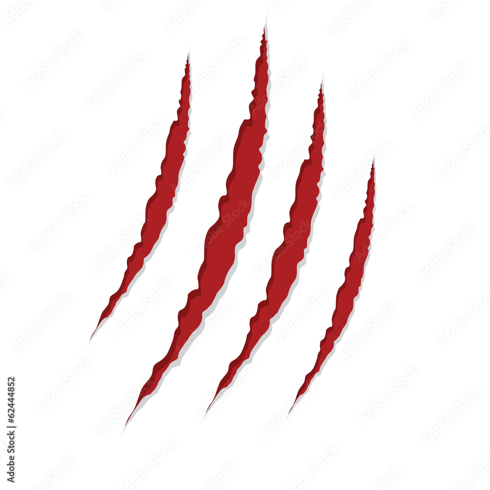 claw scratches isolated on white background, vector Stock Vector ...