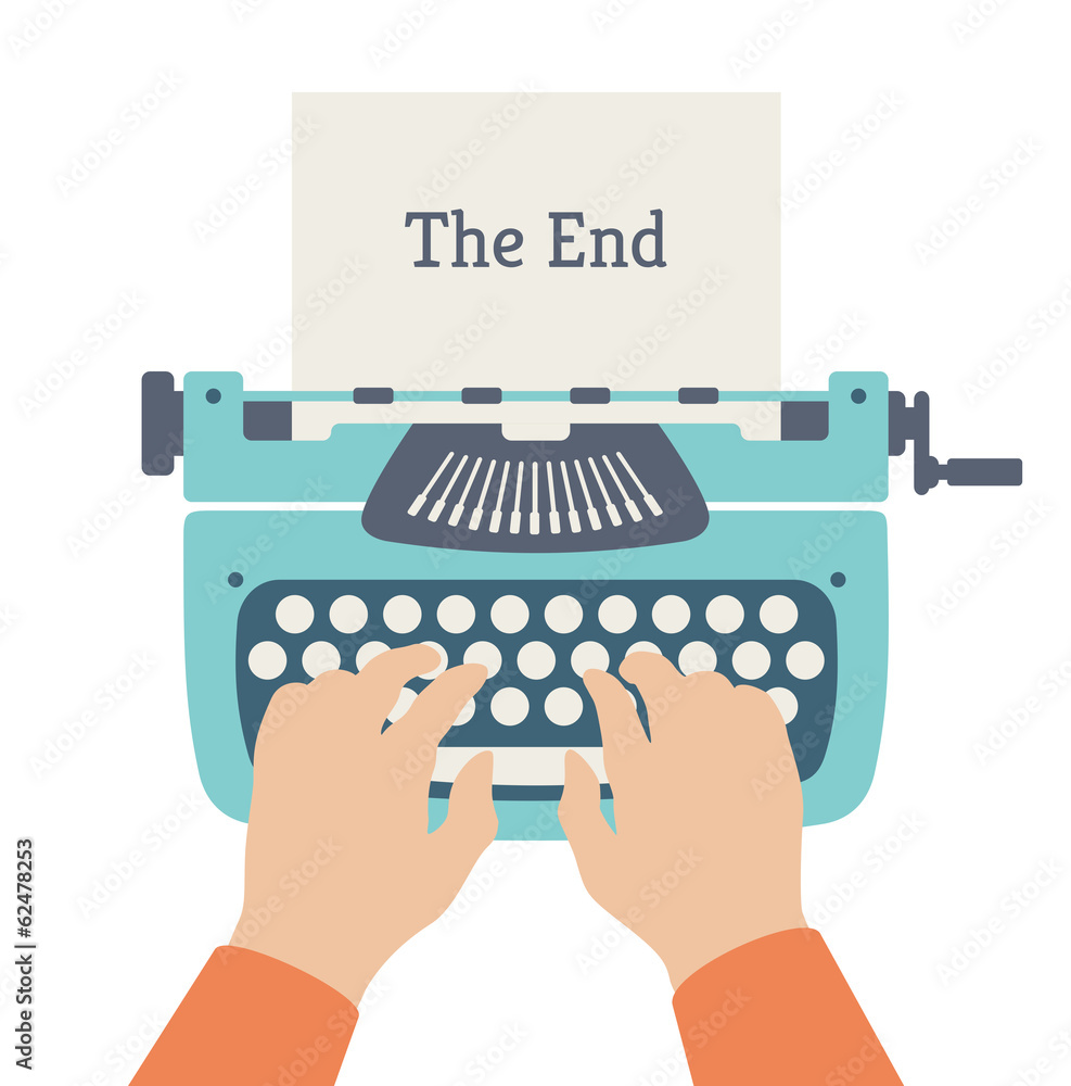 The end of story flat illustration Stock Vector | Adobe Stock