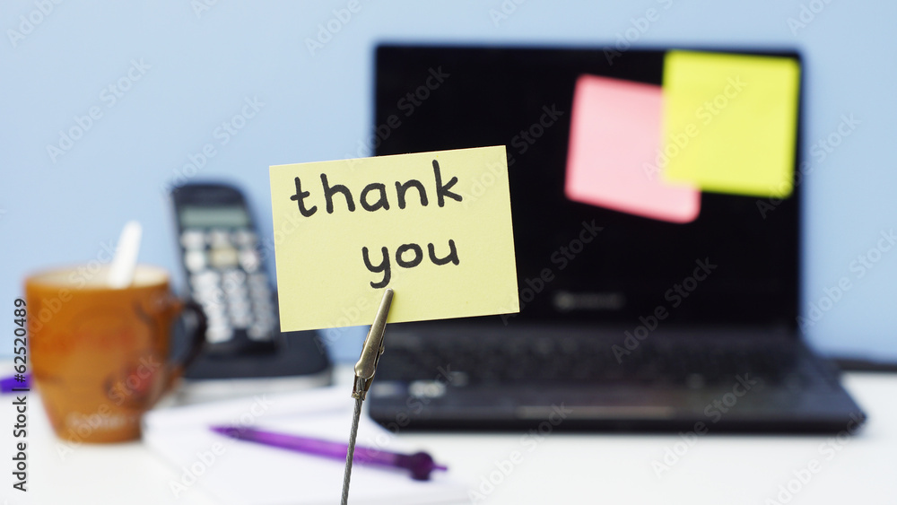 Thank you at the office Stock Photo | Adobe Stock