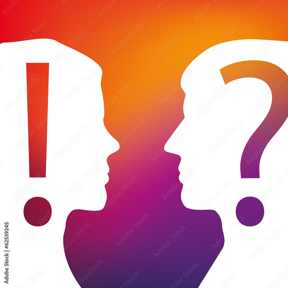 Symbolbild Dialog Paar Stock-Vektorgrafik | Adobe Stock