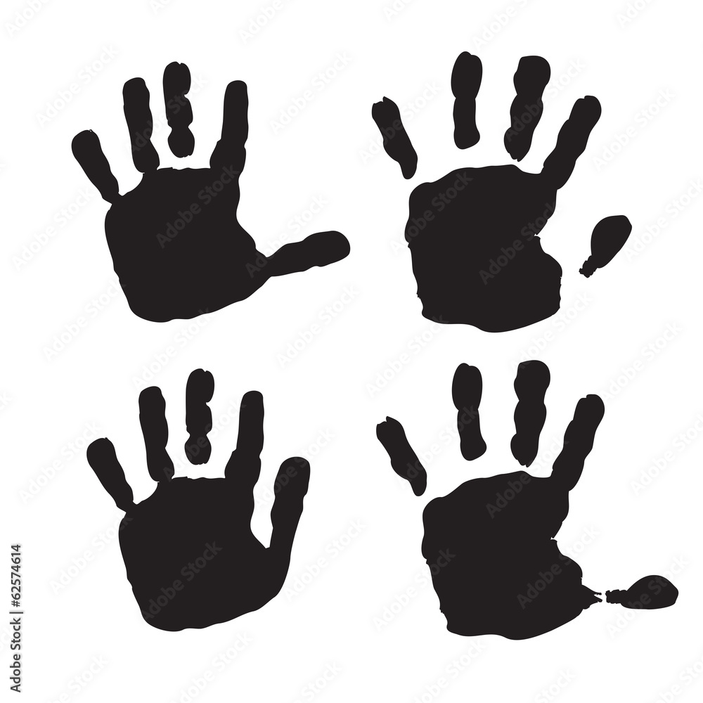 Hand Print icon Stock Vector | Adobe Stock