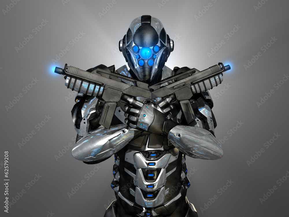 Advanced super soldier ilustración de Stock | Adobe Stock