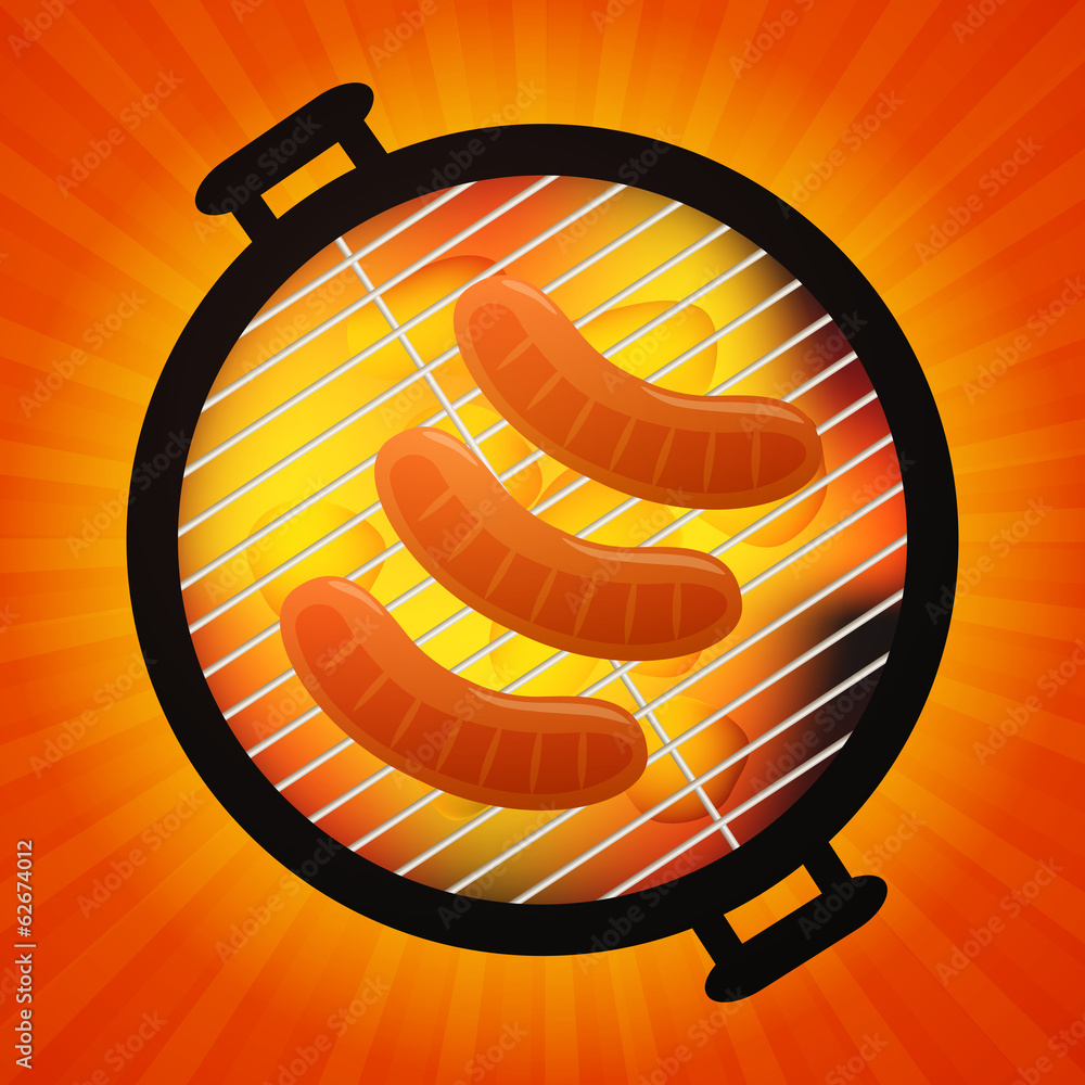 Vector Illustration of a Barbecue Background Stock Vector | Adobe Stock
