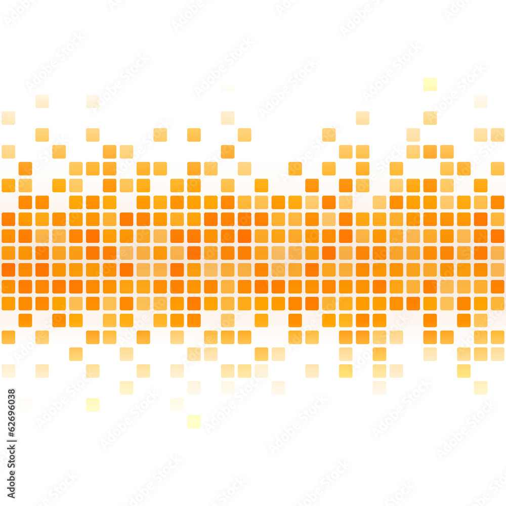 Abstract yellow pixel background. Stock Vector | Adobe Stock