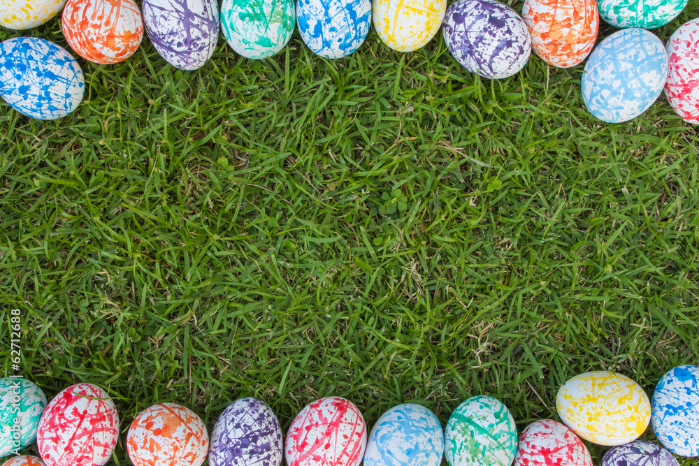Easter Egg Grass Background