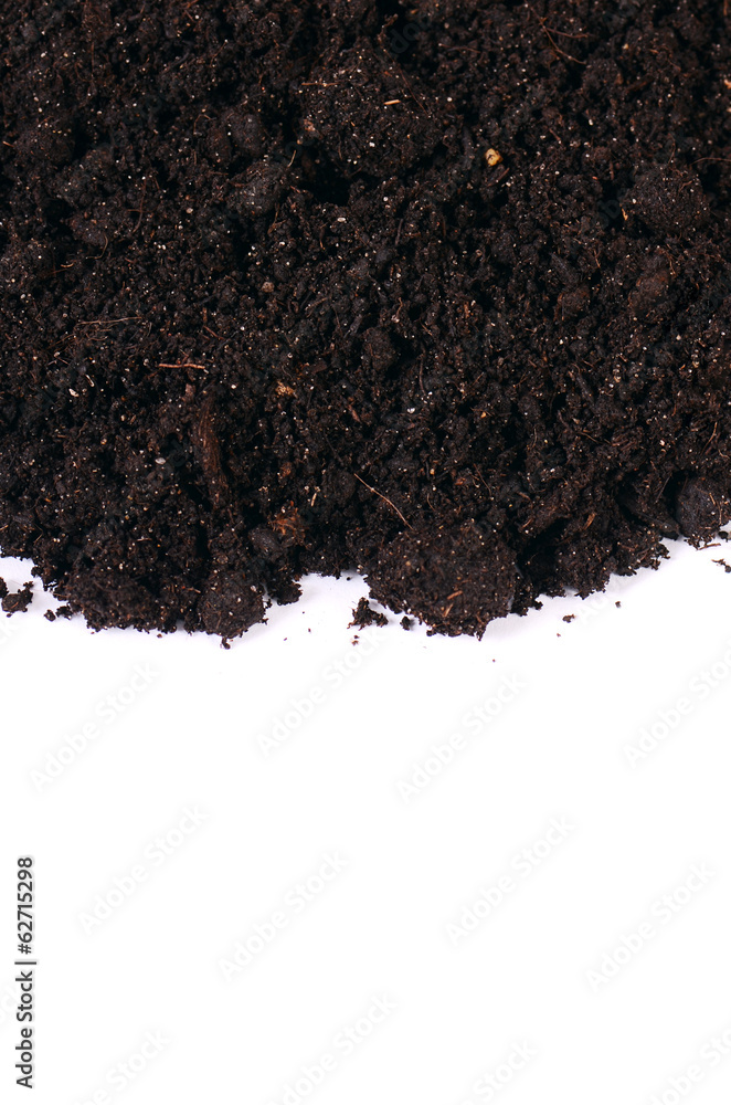 Black ground close up isolated on white Stock Photo | Adobe Stock