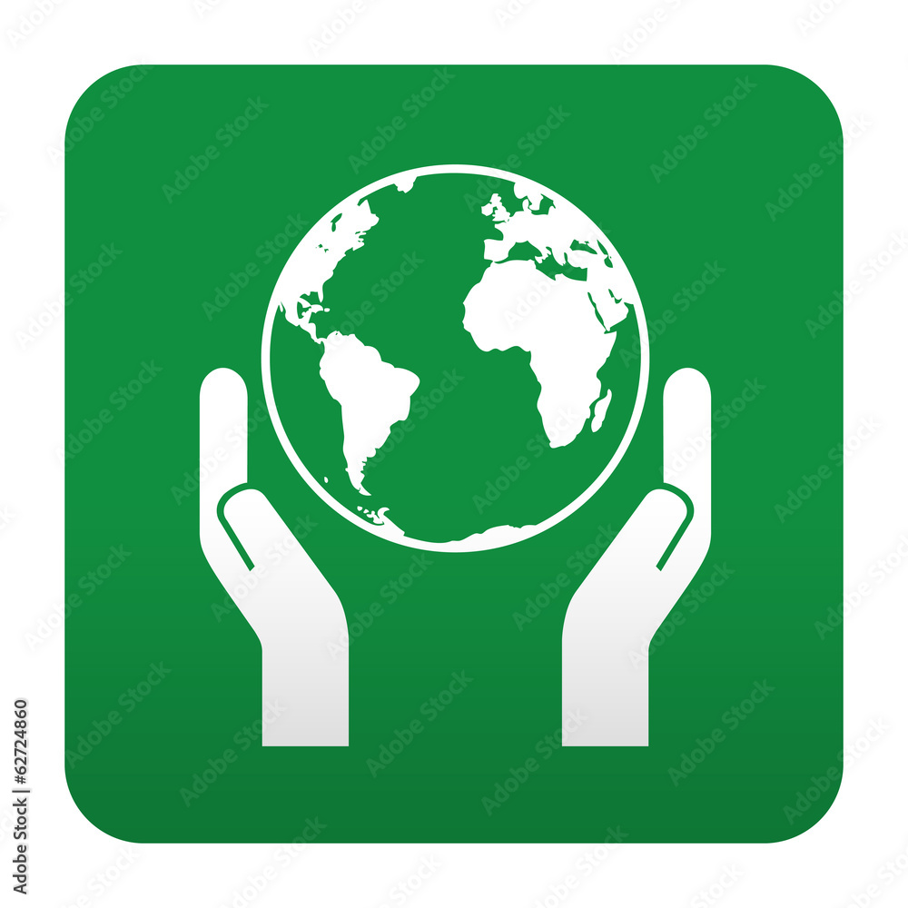 Etiqueta tipo app verde simbolo salvar el planeta Stock Illustration ...