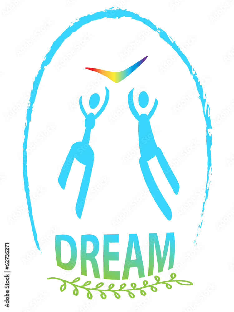 Vector icon, people simbol, color dream Stock Vector | Adobe Stock