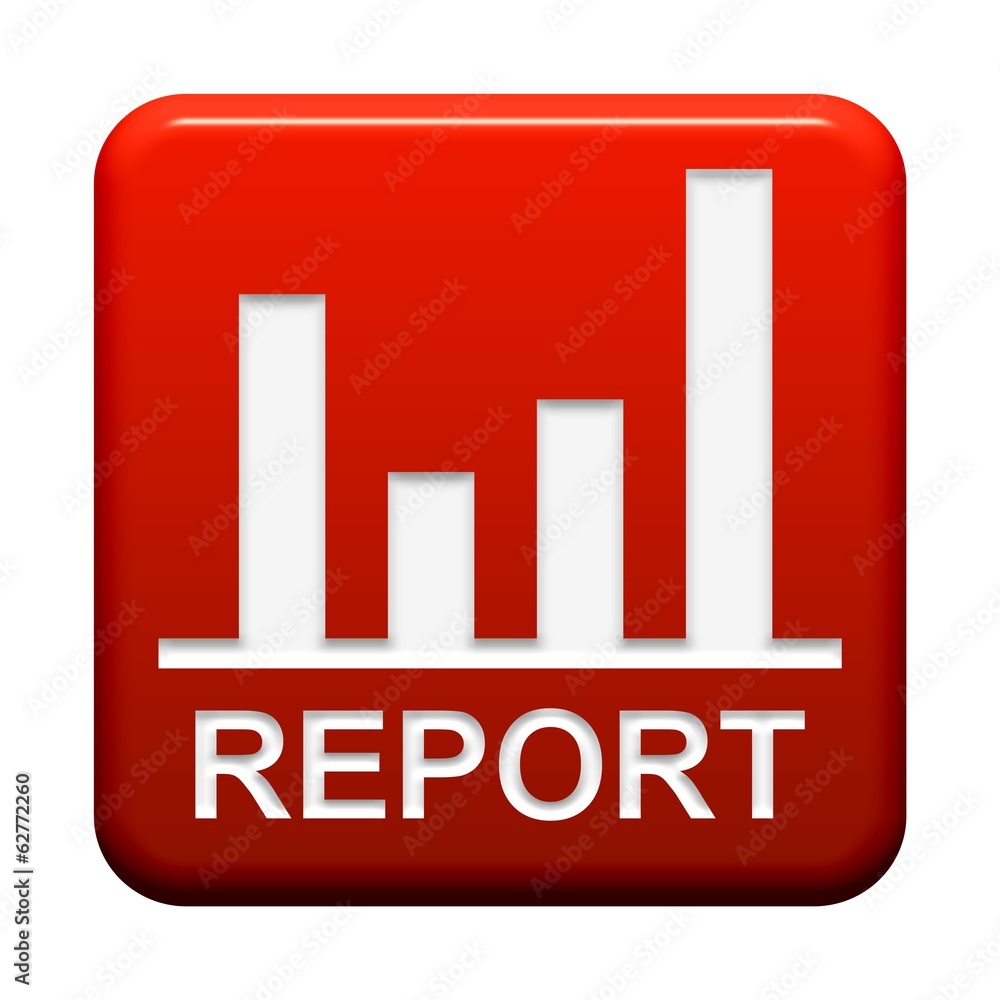 Roter Button: Report Stock Illustration | Adobe Stock
