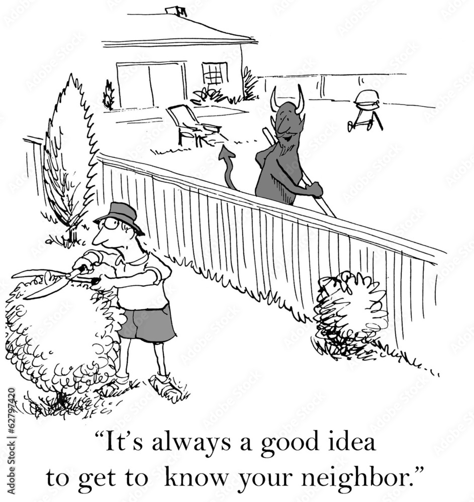 Know your neighbor Stock Illustration | Adobe Stock