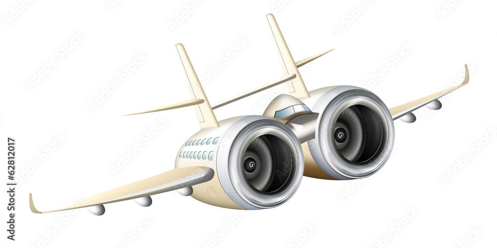 Flugzeug, Jumbo Jet comic Stock Illustration | Adobe Stock
