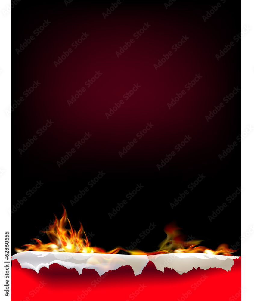 Ripped paper and flame collection, Stock Illustration | Adobe Stock
