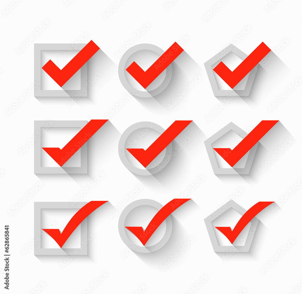 Check mark symbols Stock Vector | Adobe Stock