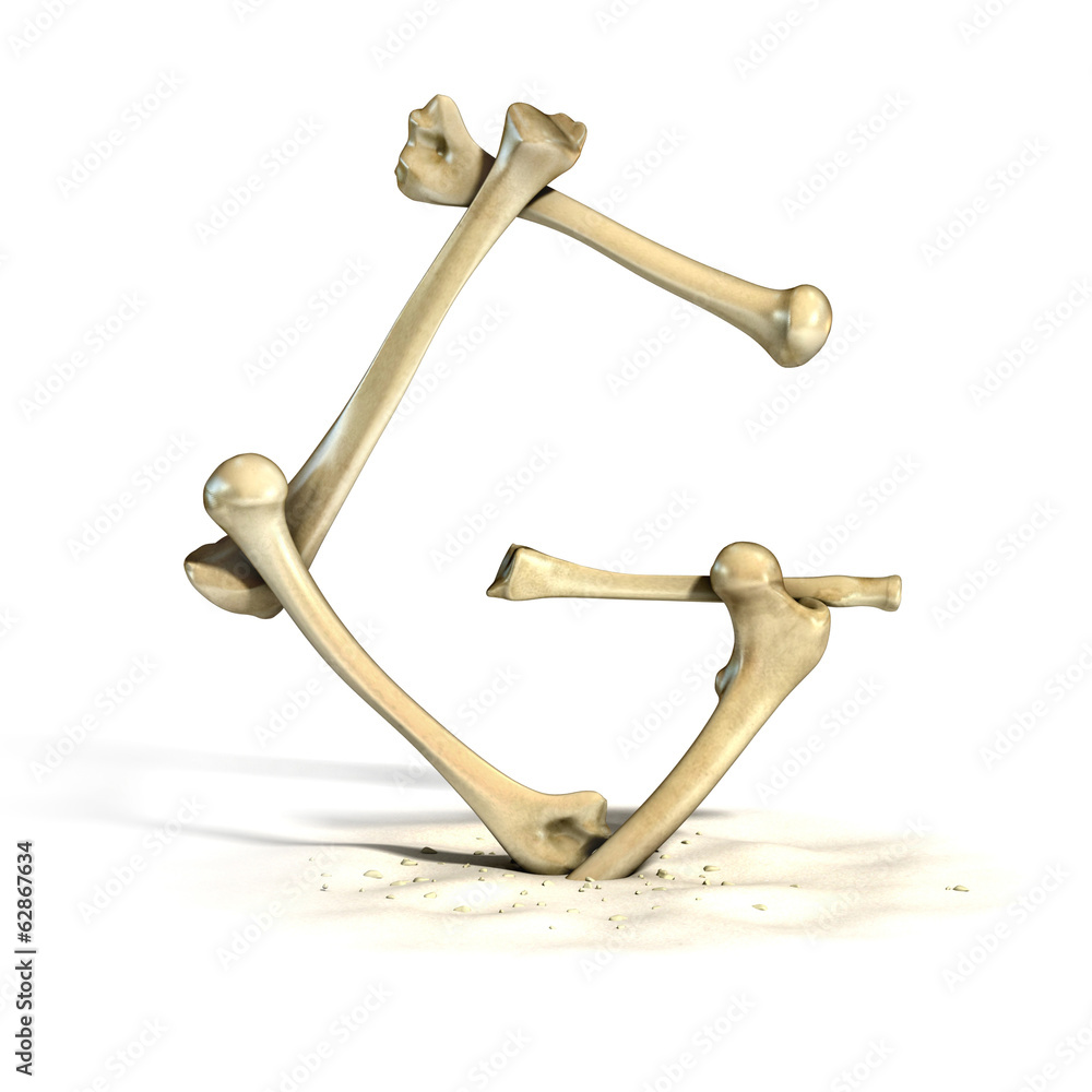 bones font letter G Stock Illustration | Adobe Stock