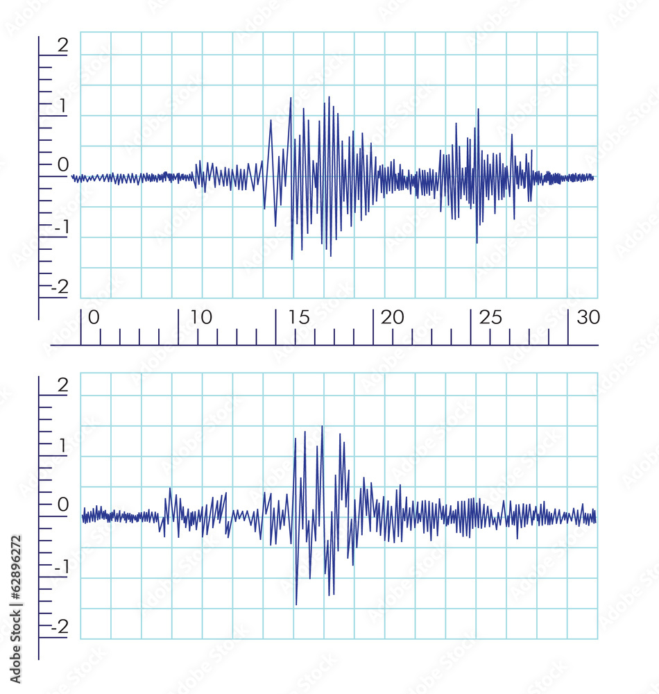 Vector Seismic Wave graphics Stock Vector | Adobe Stock