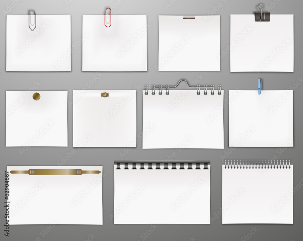 Zettel Klammern Vektor Stock-Vektorgrafik | Adobe Stock