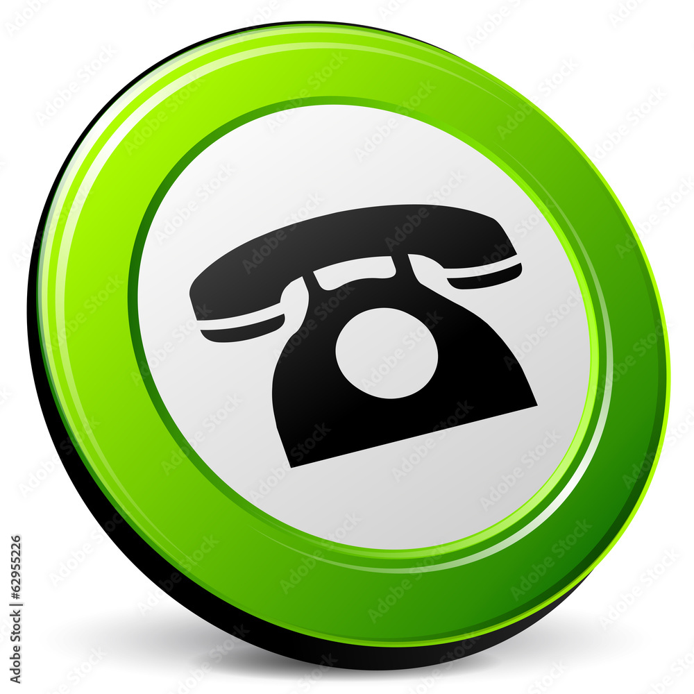 Vector old phone icon 3d Stock Vector | Adobe Stock