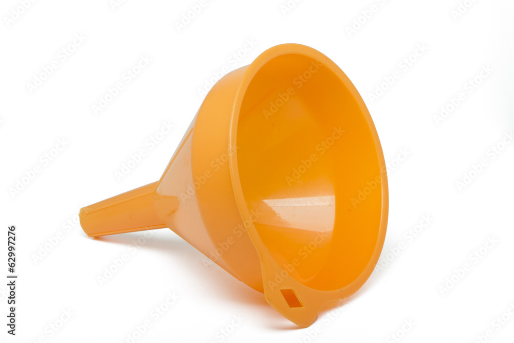 orange plastic funnel Stock Photo | Adobe Stock