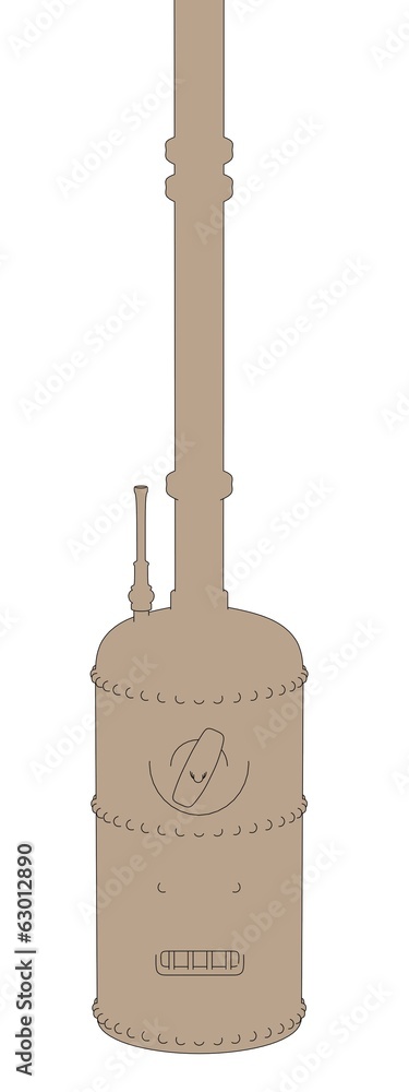 cartoon image of old boiler Stock Illustration | Adobe Stock