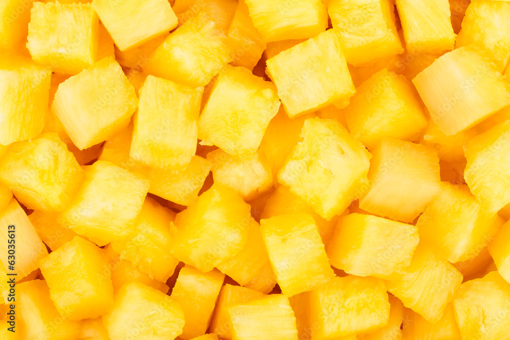 pineapple chunks background Stock Photo | Adobe Stock