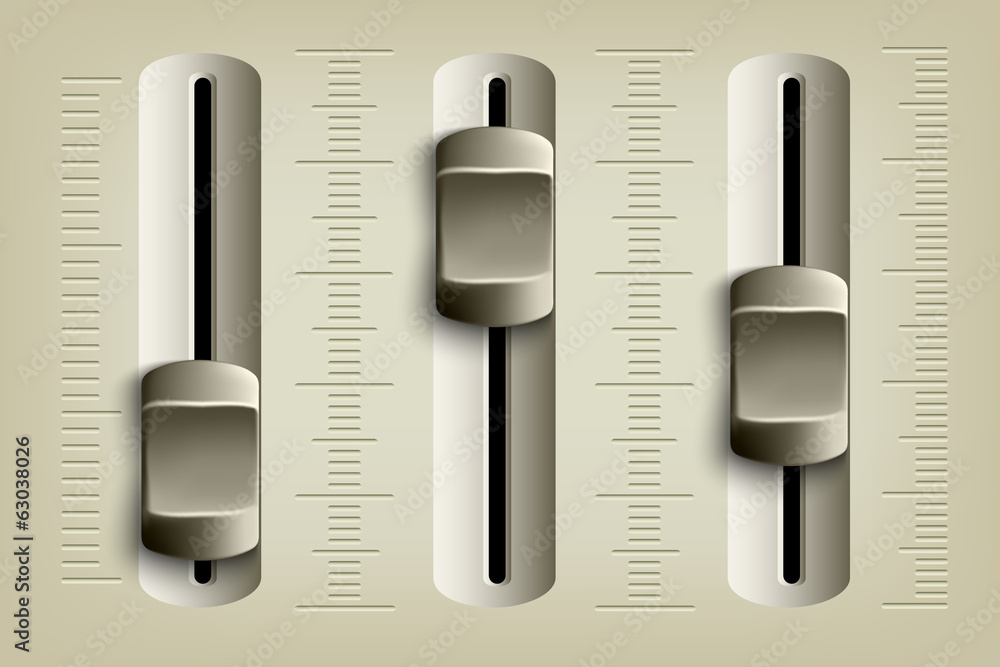 mixing console faders Stock Vector | Adobe Stock