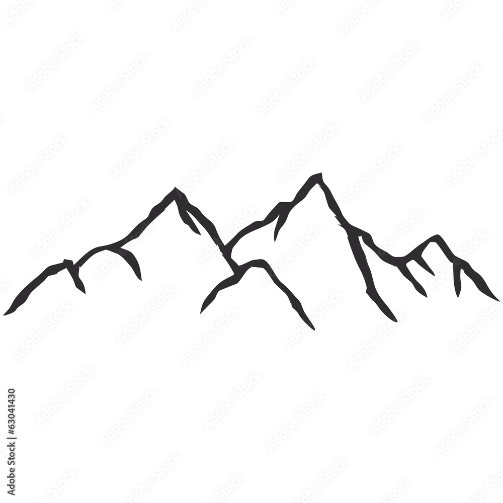 Schöne Berg Landschaft Stock Illustration | Adobe Stock