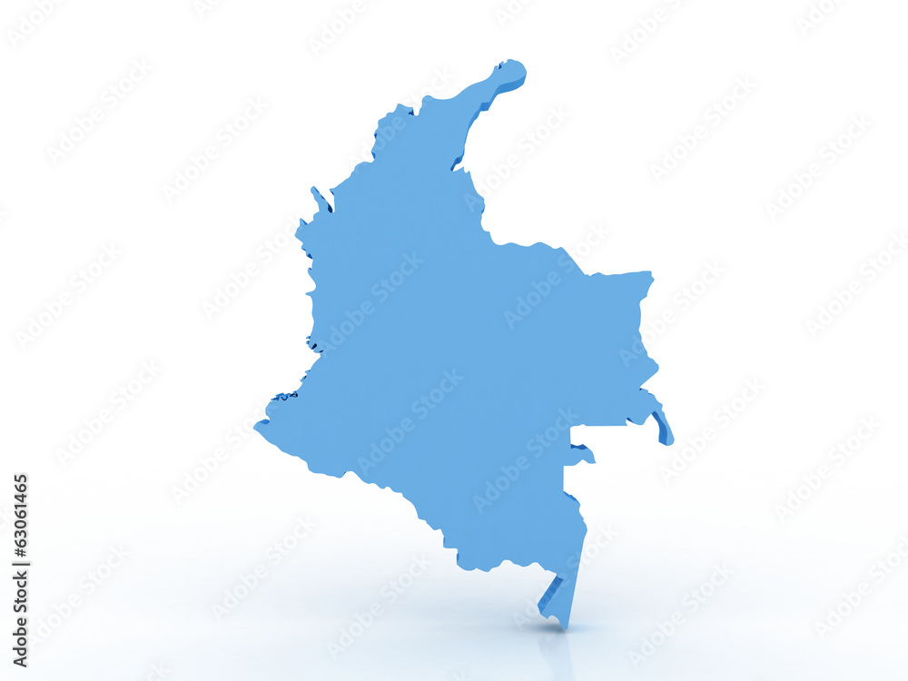 Colombia map 3d Stock Illustration | Adobe Stock