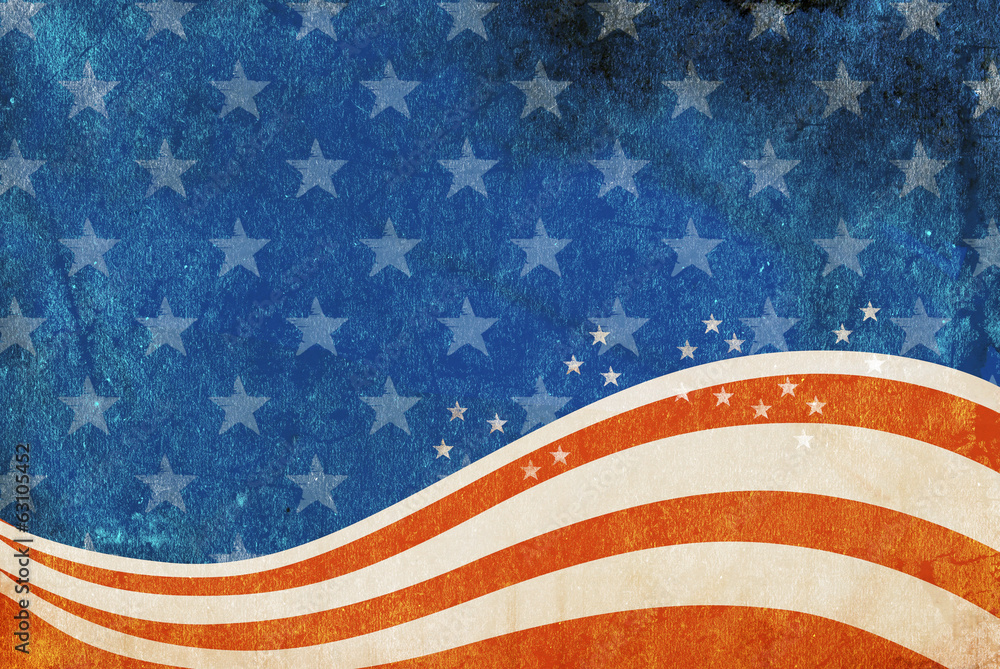 Grunge American flag background. Stock Illustration | Adobe Stock