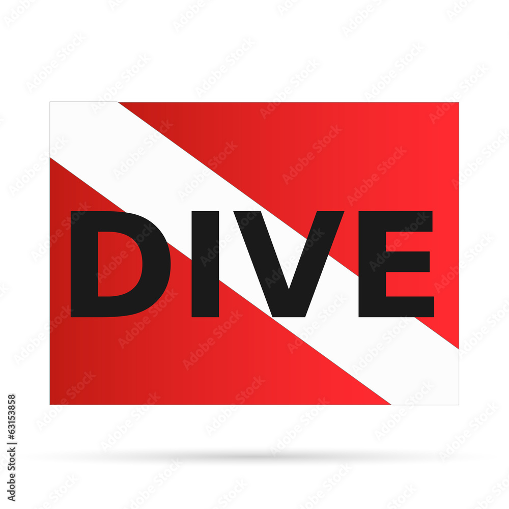 Scuba Dive Flag, Illustration Stock Vector | Adobe Stock