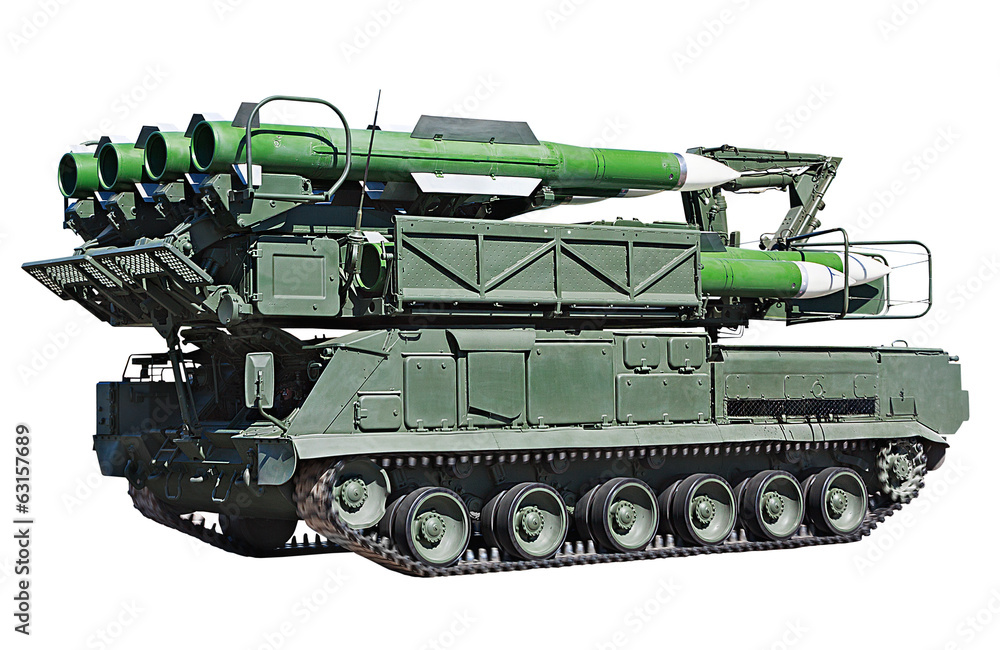 pre-loading installing anti-aircraft missile system "Buk-M2" Stock ...