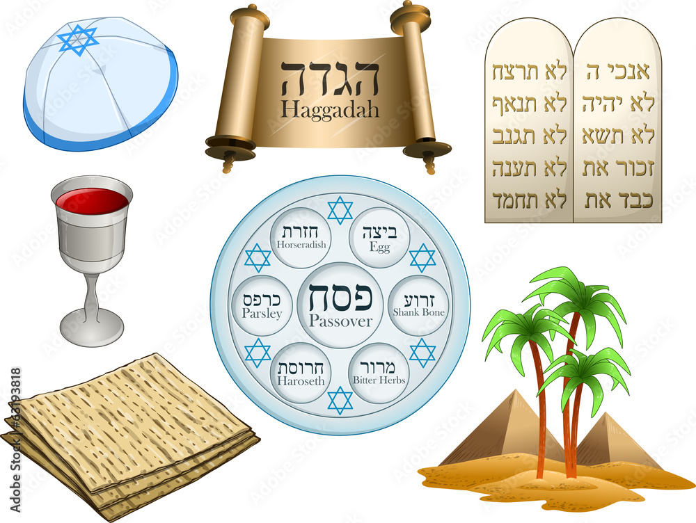 Passover Symbols Pack Stock Vector | Adobe Stock